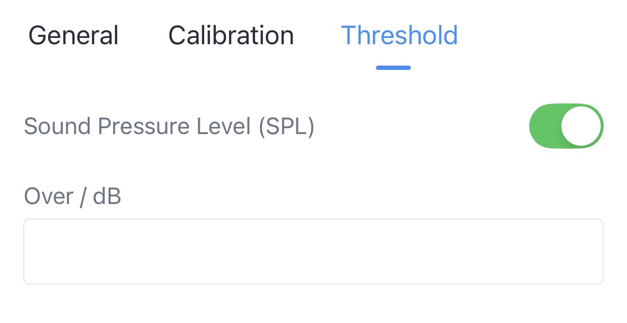 Threshold Settings